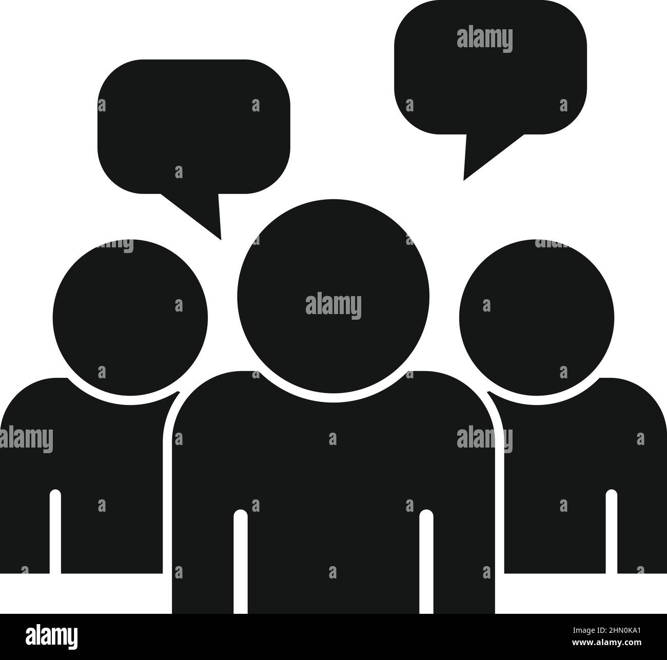 Group speak icon simple vector. People talk Stock Vector Image & Art ...