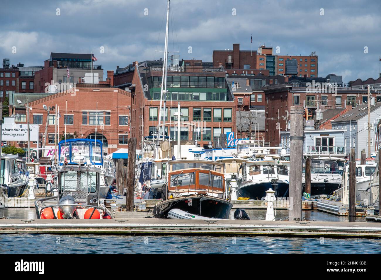 marina in Portland Maine Stock Photo - Alamy