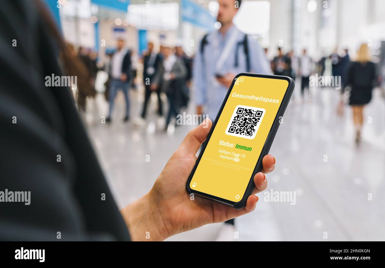 Gesundheitspass (German for: covid-19 Corona Pass Certificate of ...