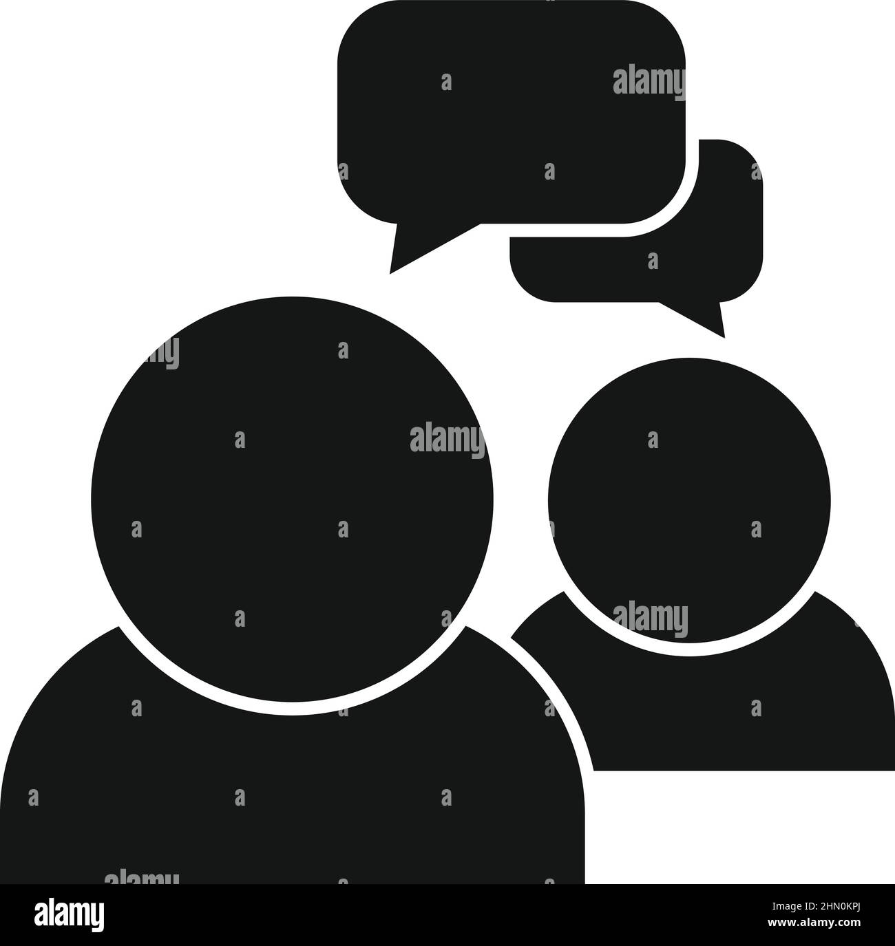 Work message icon simple vector. Speak think Stock Vector Image & Art ...