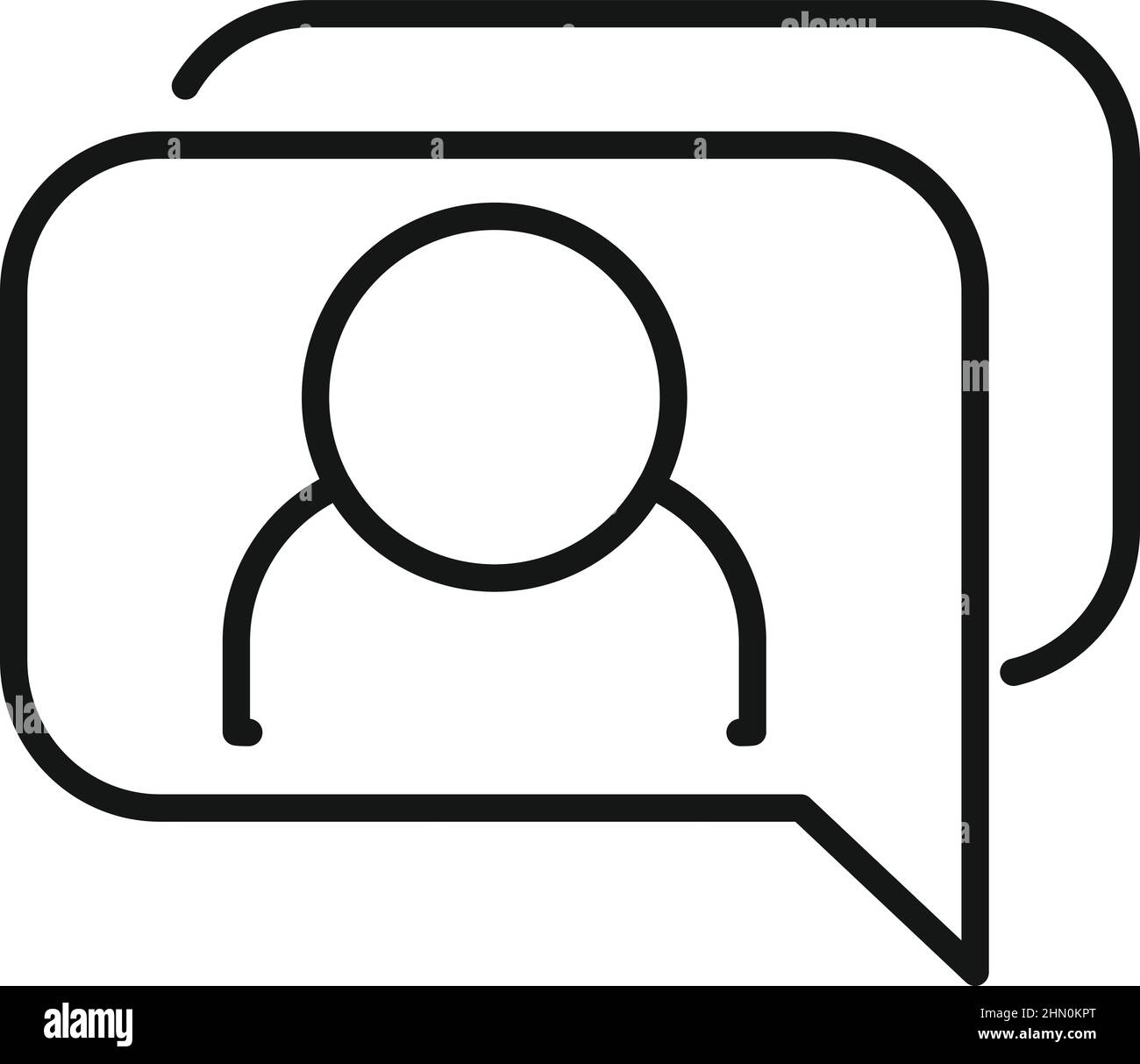 Discussion icon outline vector. People talk Stock Vector Image & Art ...