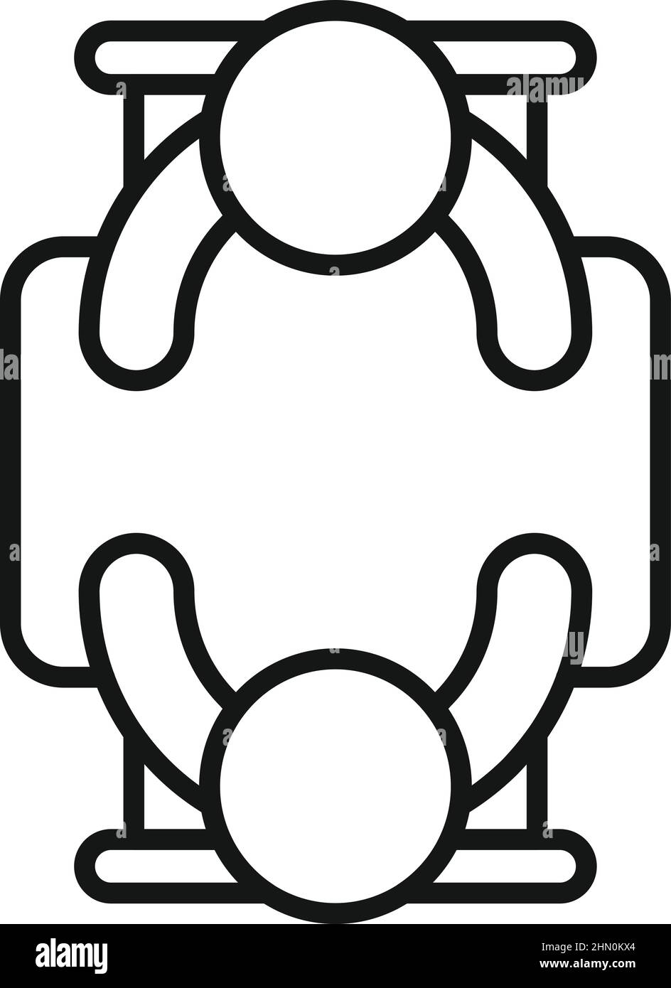 Friends talk icon outline vector. Business people Stock Vector Image ...