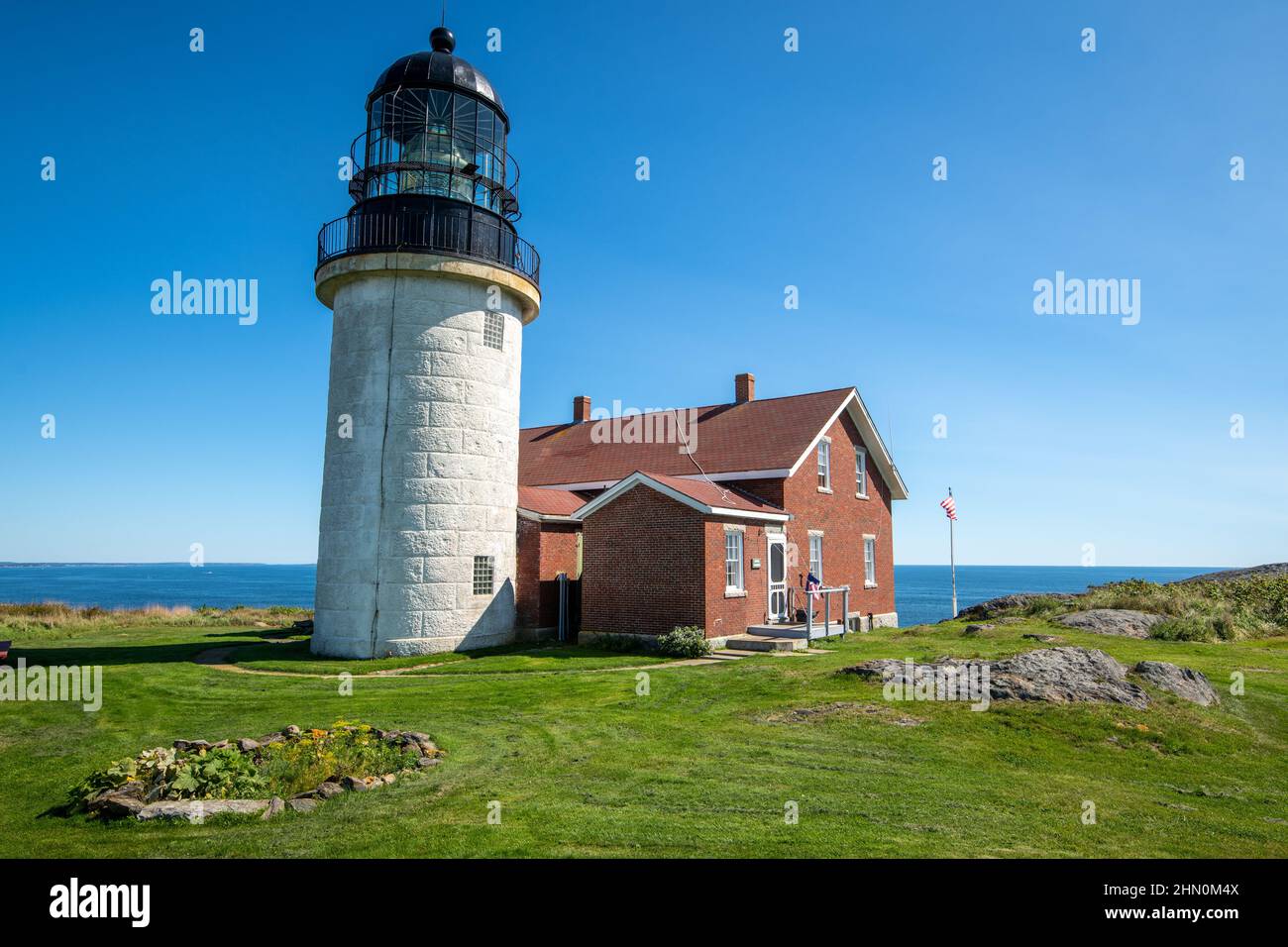 Seguin Island Light Station Maine coast Stock Photo - Alamy