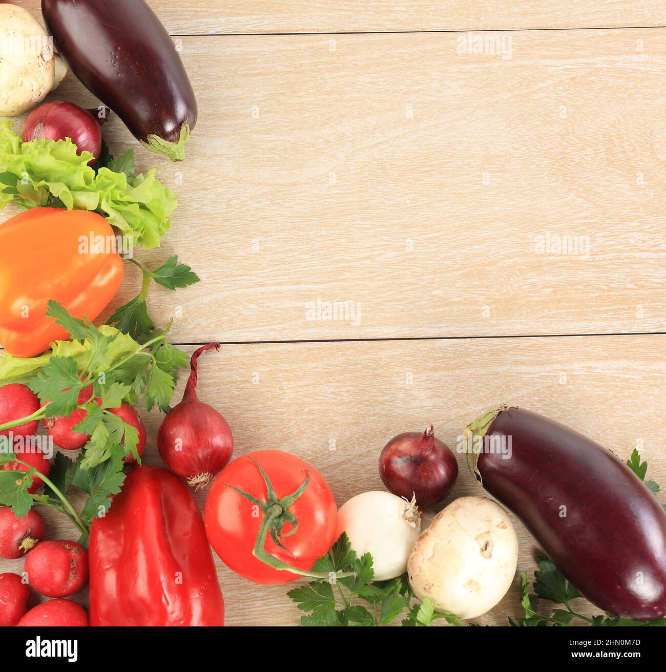 Colorful vegetable frame Stock Photo - Alamy