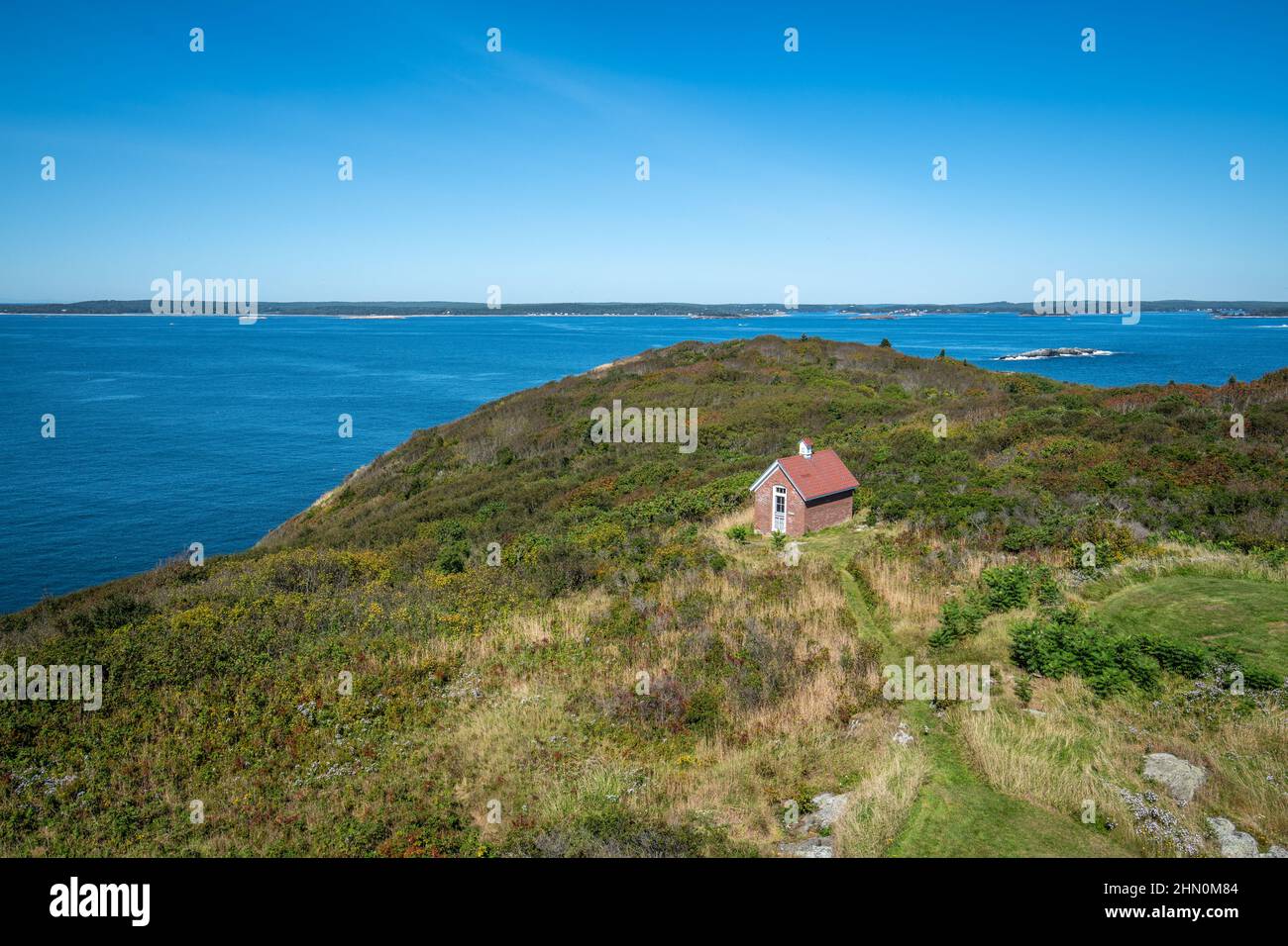 Seguin Island Light Station Maine coast Stock Photo - Alamy