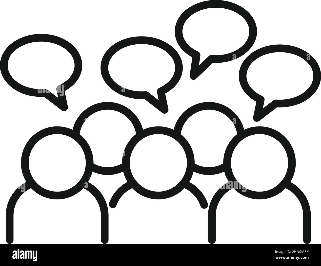 Speech group icon outline vector. People talk Stock Vector Image & Art ...