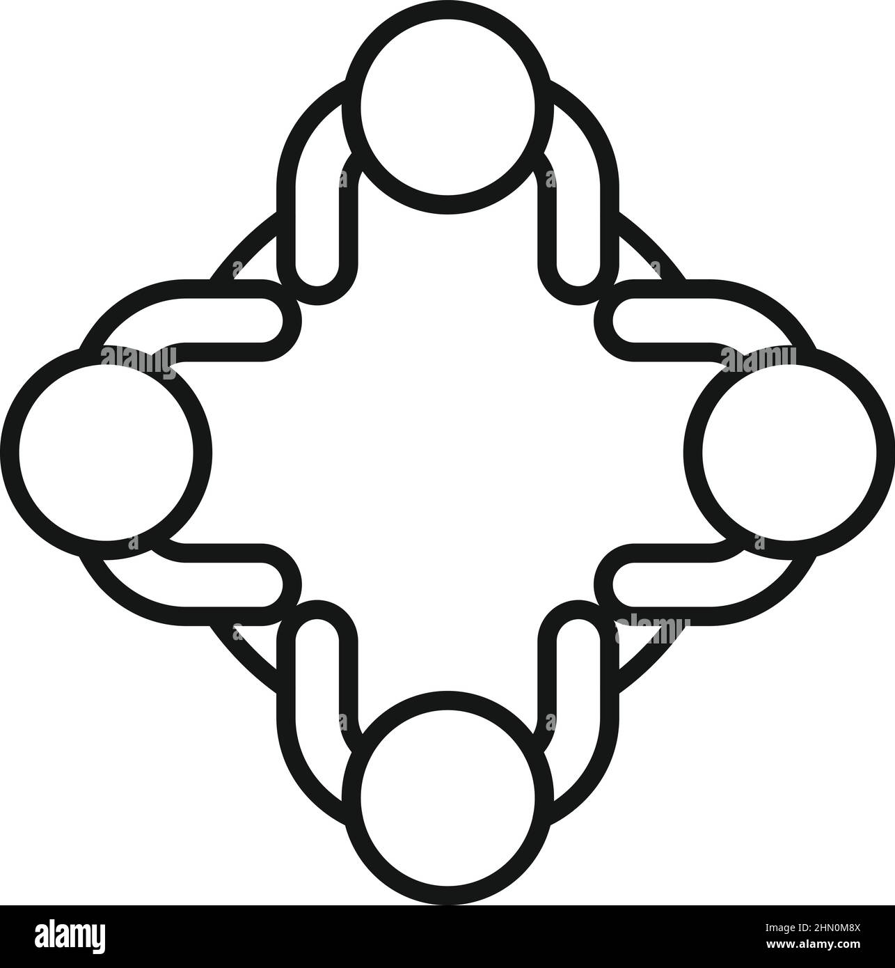 Round table conversation Stock Vector Images - Alamy