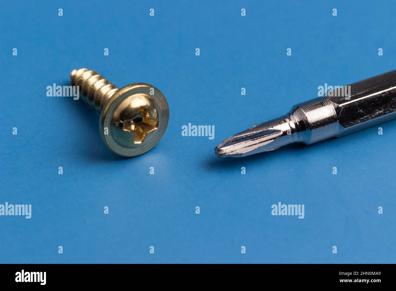 A screw with a screw driver tip - a perfect fit Stock Photo - Alamy