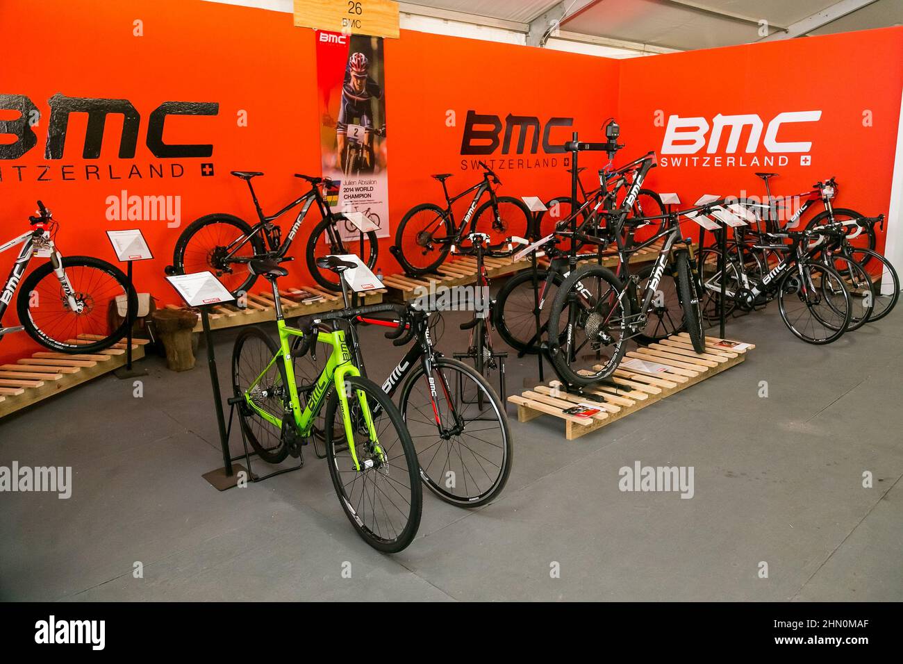 Bikes on display at Africa Cycle Fair and Expo Stock Photo - Alamy