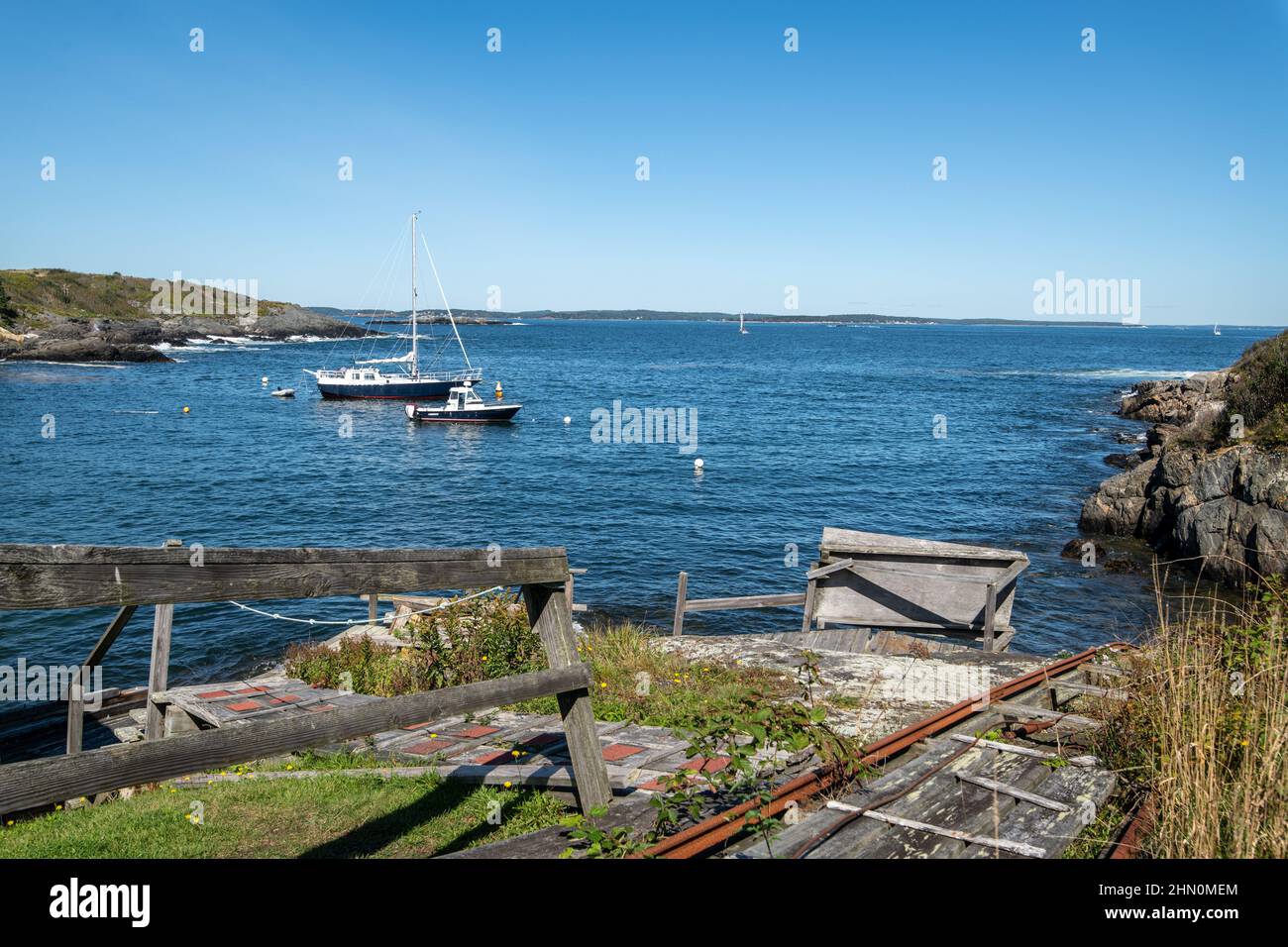 Seguin Island Light Station Maine coast Stock Photo - Alamy