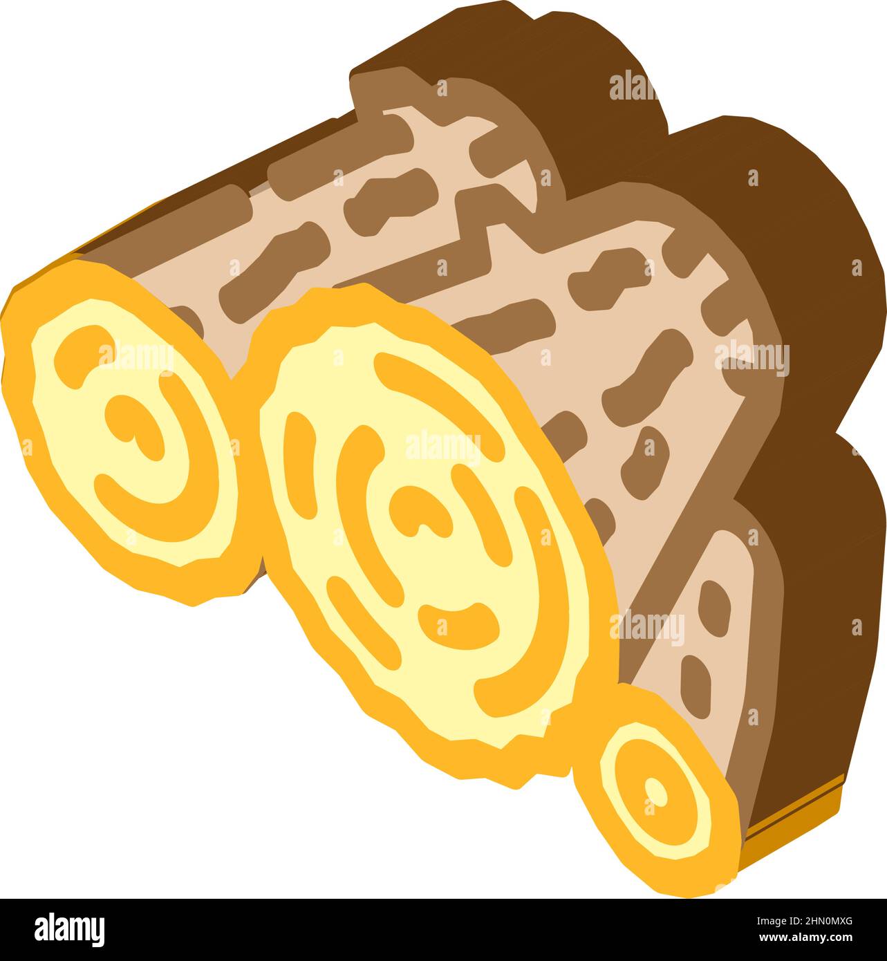 timber wooden material isometric icon vector illustration Stock Vector ...