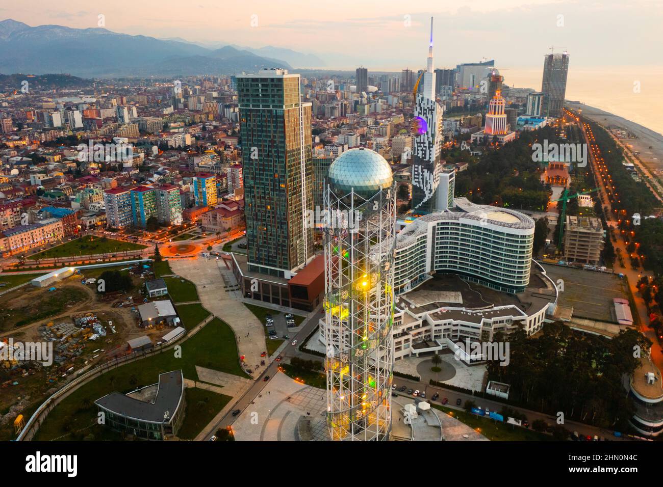 Aerial view of center of Batumi city Stock Photo - Alamy