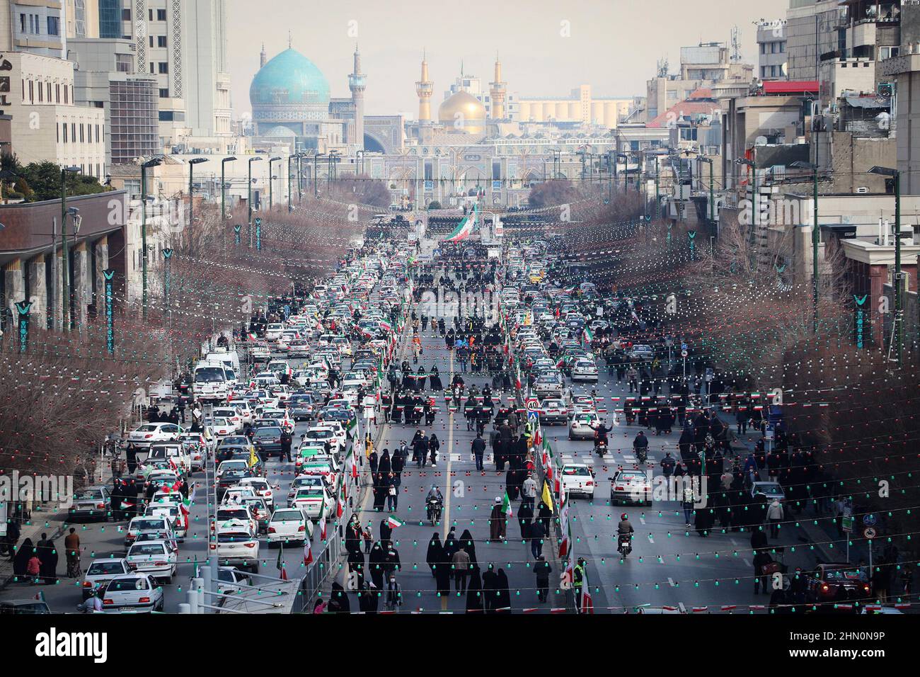 Tehran, Tehran, Iran. 11th Feb, 2022. Iranians take part in a ceremony ...