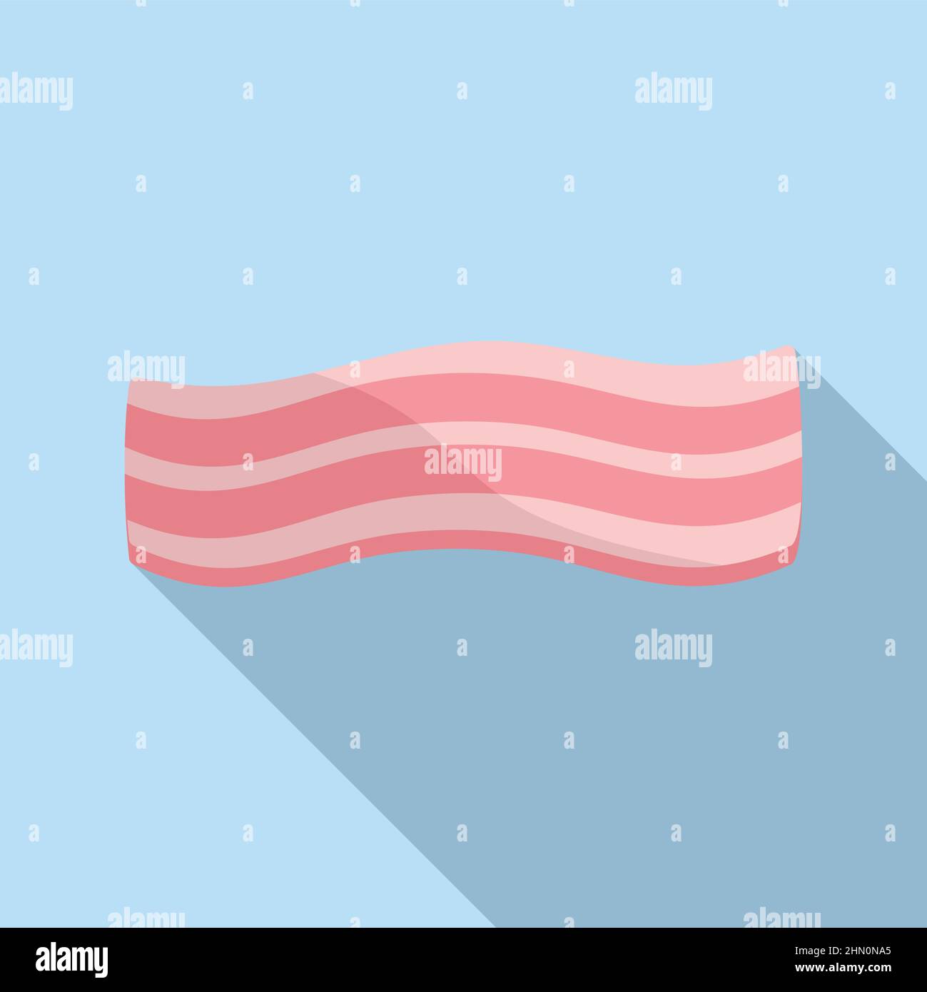 Ham bacon icon flat vector. Slice meat Stock Vector Image & Art - Alamy