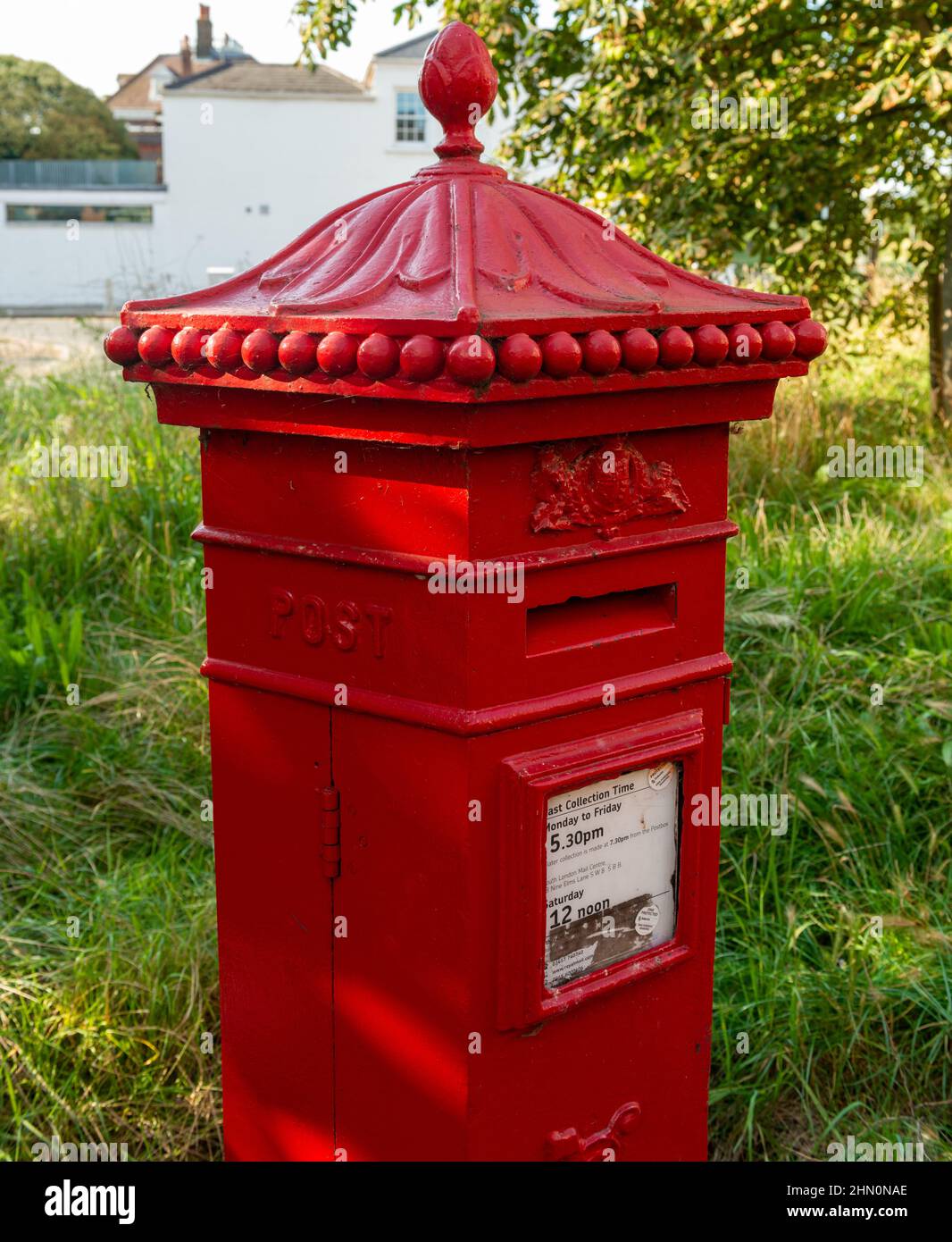 A rare ornate hexagonal Penfold pillar box near Wimbledon Common in ...