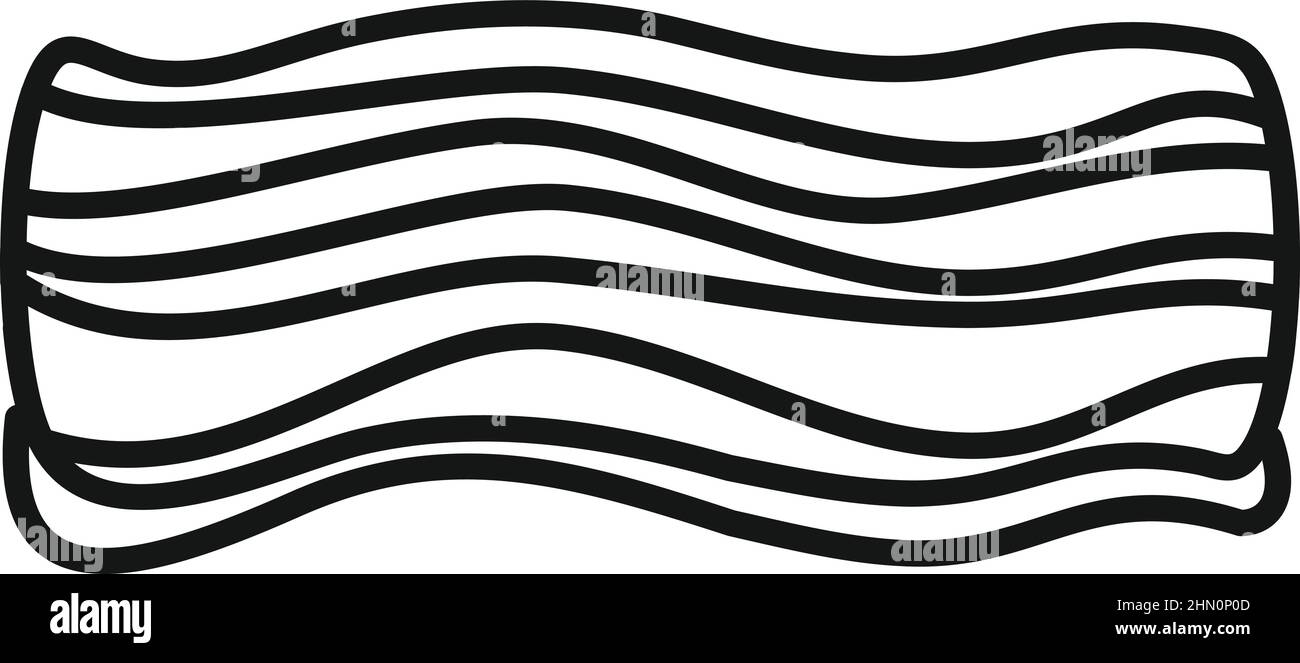 Strip bacon icon outline vector. Smoked food Stock Vector Image & Art ...
