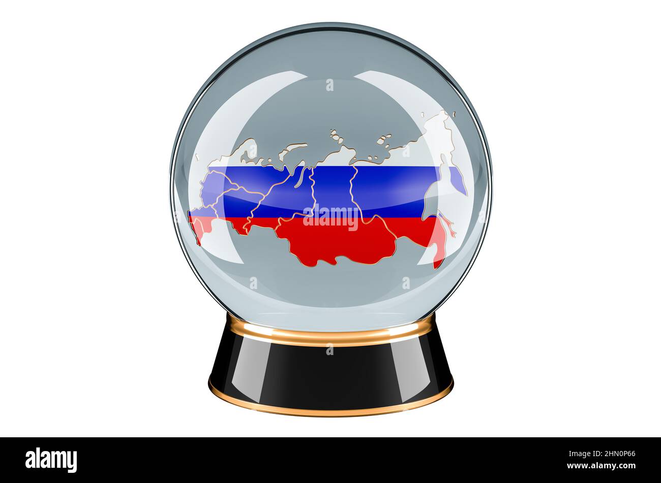Crystal ball with Russian map. Forecasting and prediction for Russia ...