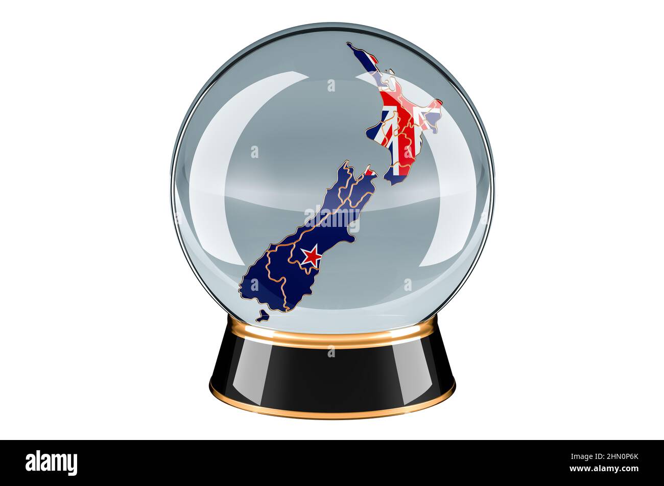 Crystal ball with New Zealand map. Forecasting and prediction for New ...