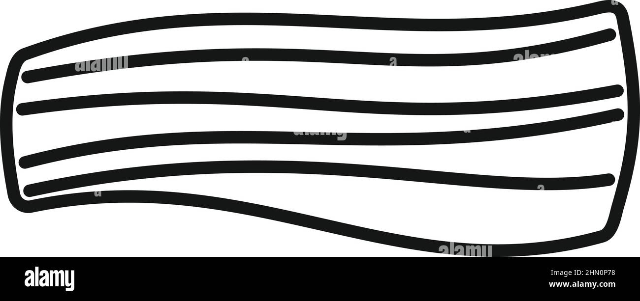 Bbq bacon icon outline vector. Meat slice Stock Vector Image & Art - Alamy