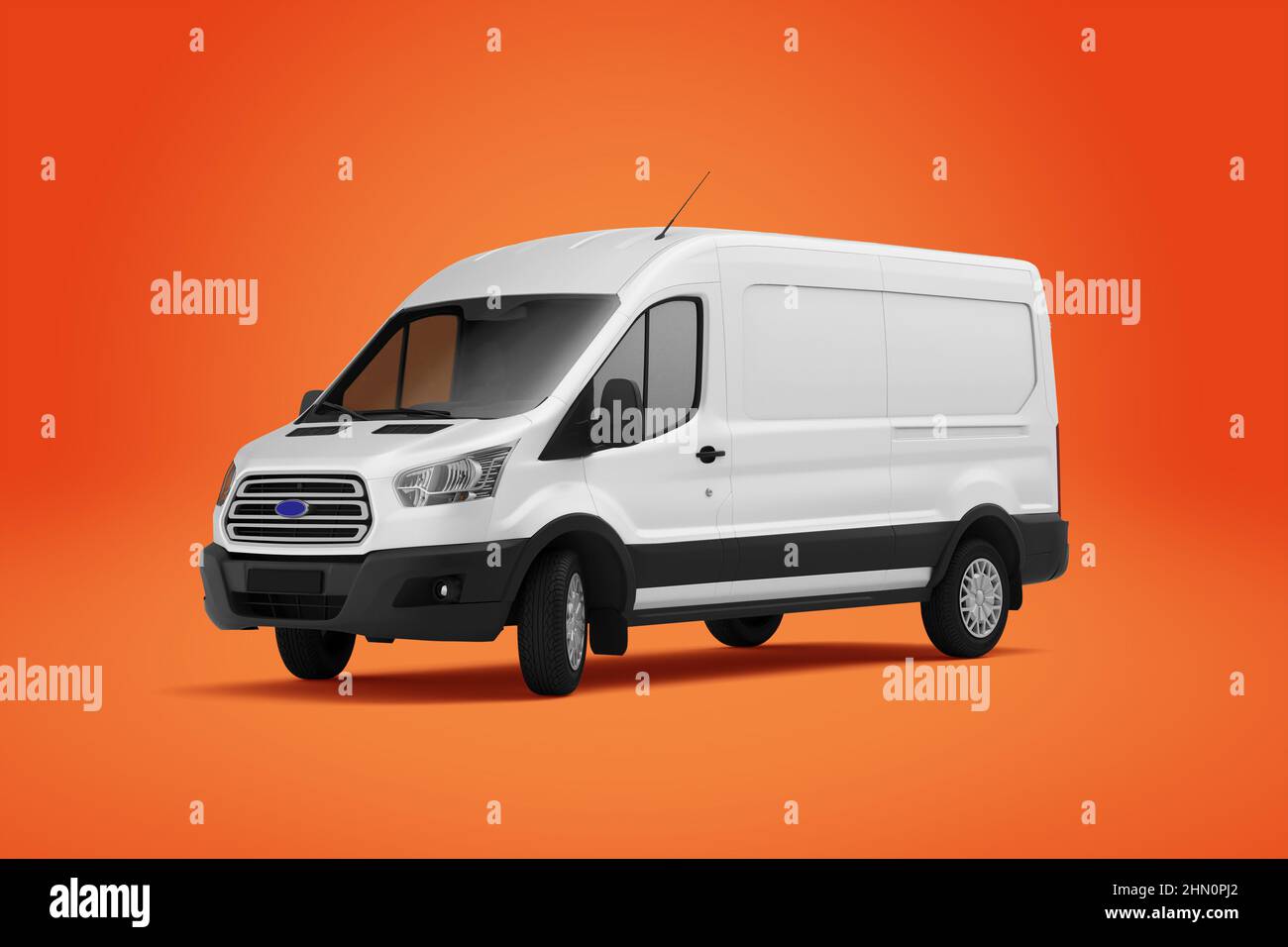 Panel Van Mockup 3D Rendering Stock Photo - Alamy