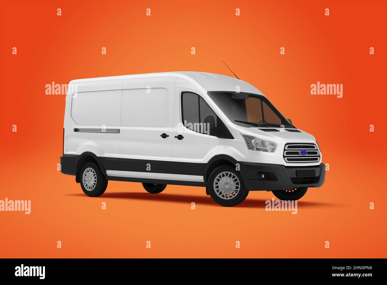 Panel Van Mockup 3D Rendering Stock Photo - Alamy