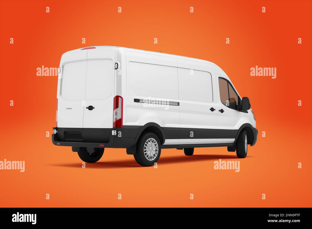 Panel Van Mockup 3D Rendering Stock Photo - Alamy