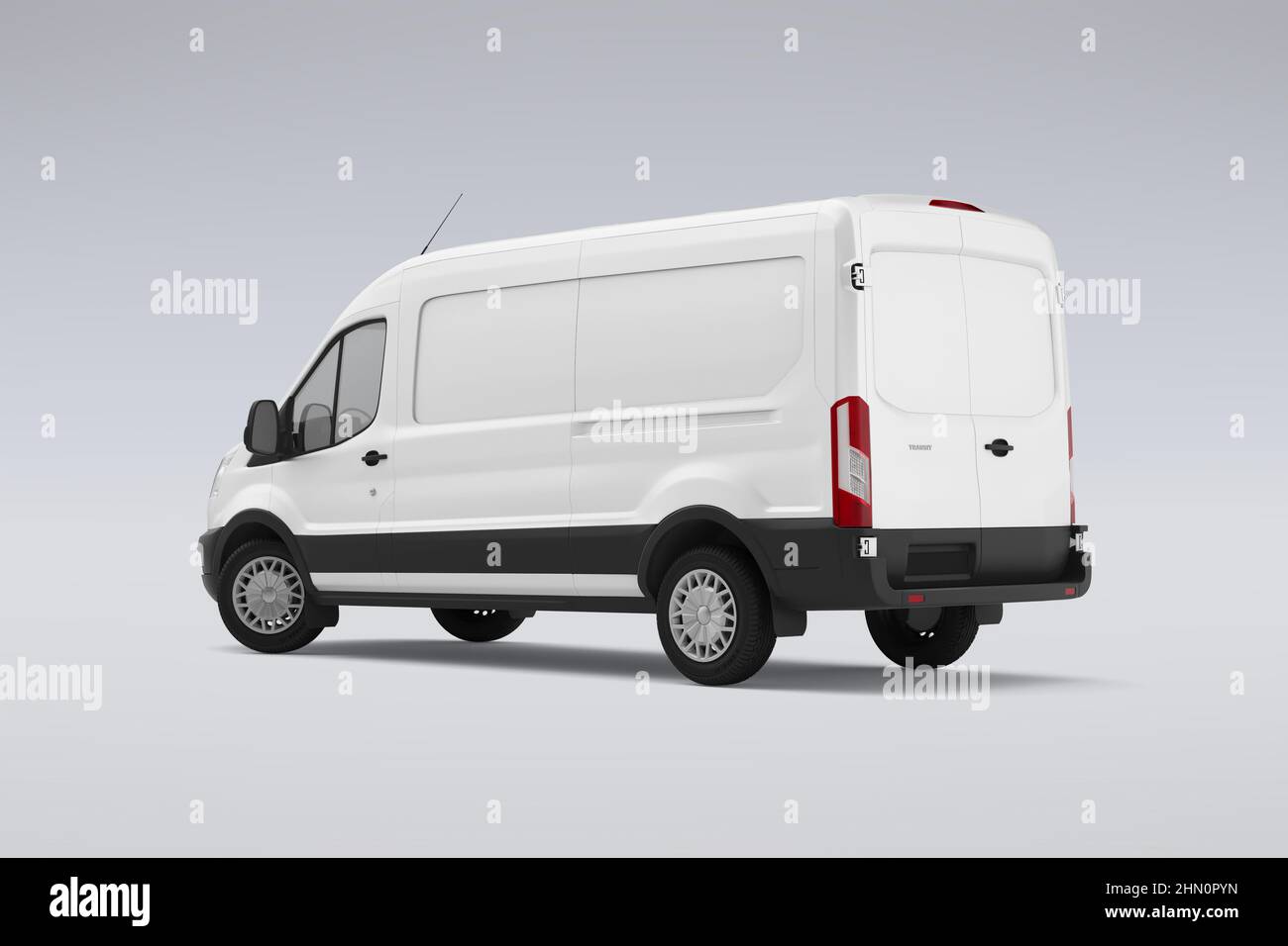 Panel Van Mockup 3D Rendering Stock Photo - Alamy