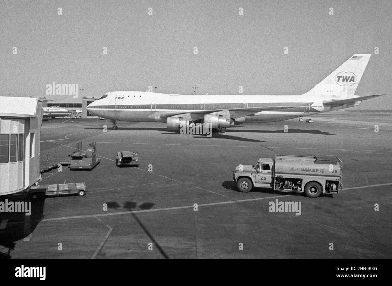 Philadelphia International Airport, Boeing 747, USA, 1977 Stock Photo ...
