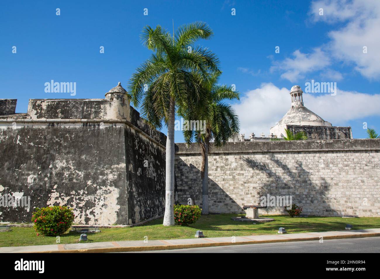 Fortified Colonial Wall, Old Town, UNESCO Site, San Francisco de ...