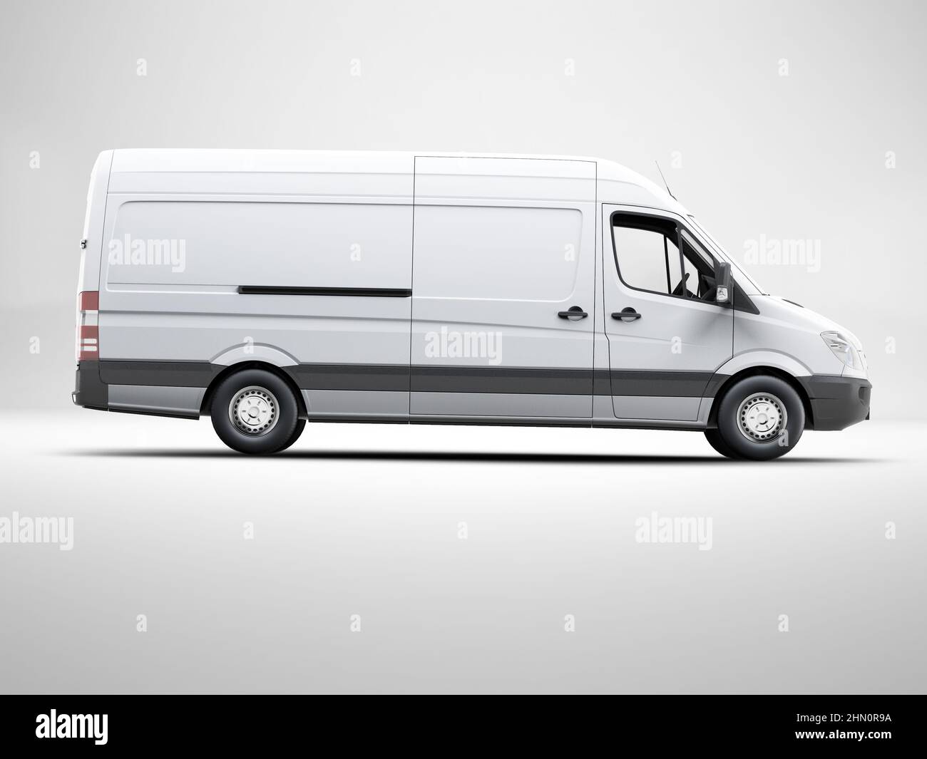 Panel Van Mockup 3D Rendering Stock Photo - Alamy