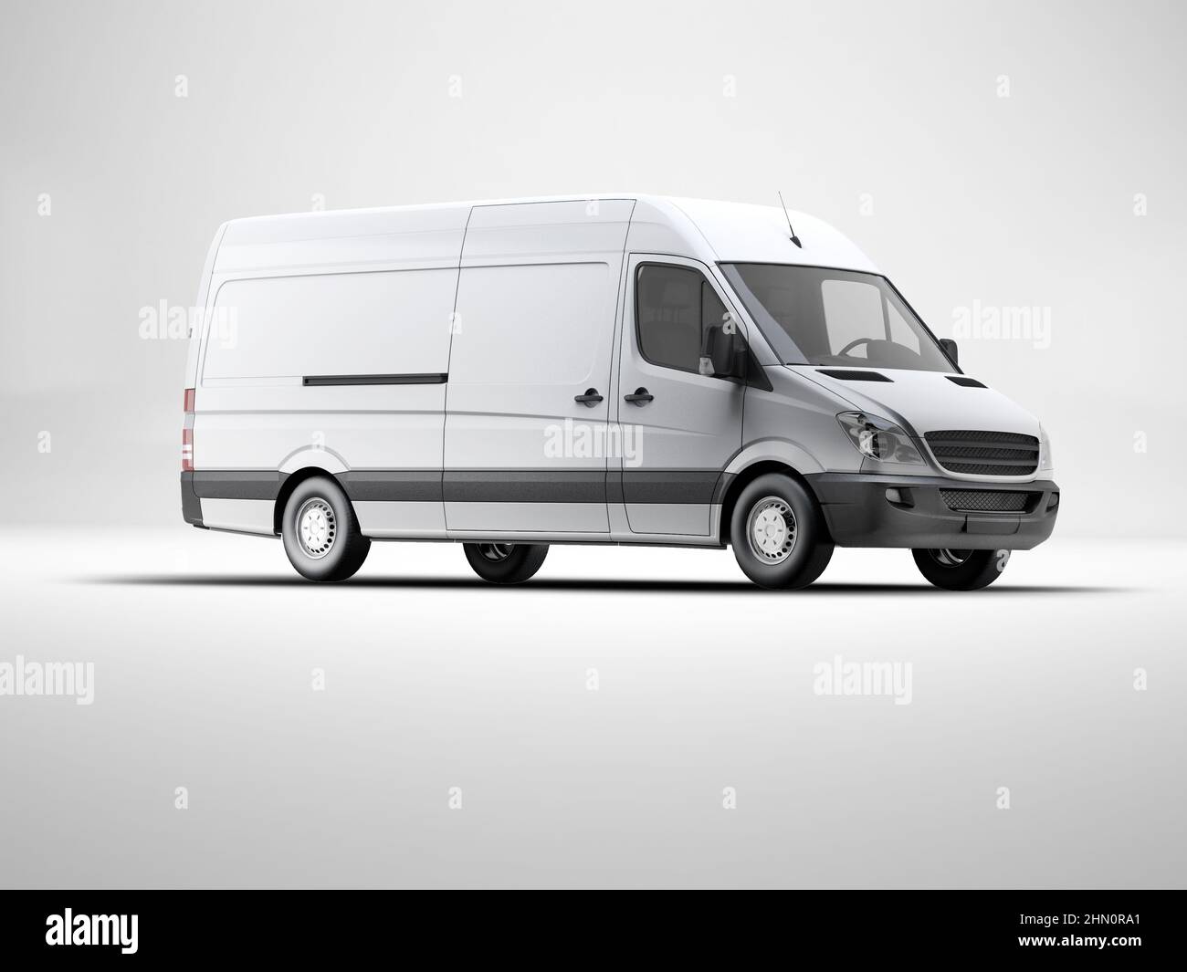 Panel Van Mockup 3D Rendering Stock Photo - Alamy