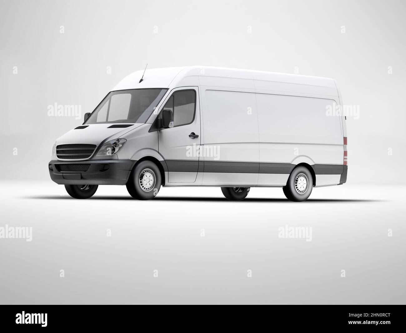 Panel Van Mockup 3D Rendering Stock Photo - Alamy