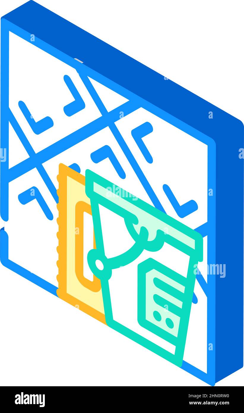 tile installation supplies isometric icon vector illustration Stock ...