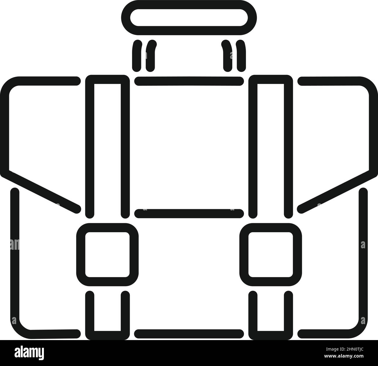 Attache briefcase icon outline vector. Office case Stock Vector Image ...