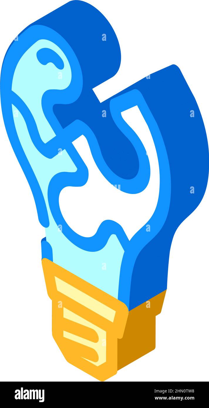 solution light bulb isometric icon vector illustration Stock Vector ...