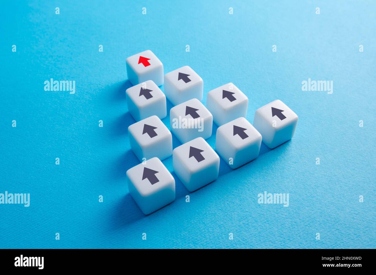 Blocks with arrows pointing in the same direction. Movement in a single ...