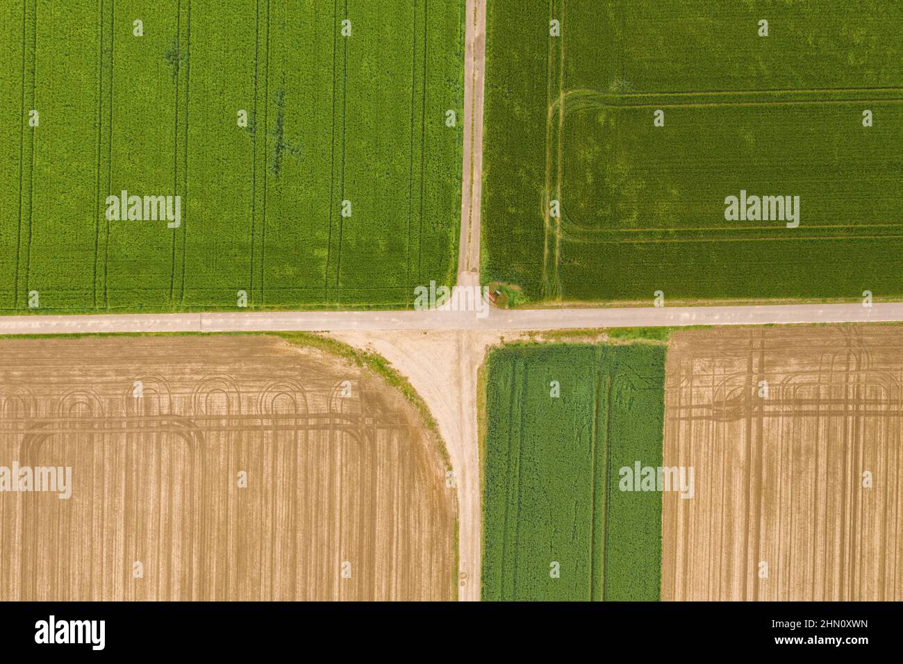Geometric shapes agricultural parcels in hi-res stock photography and ...