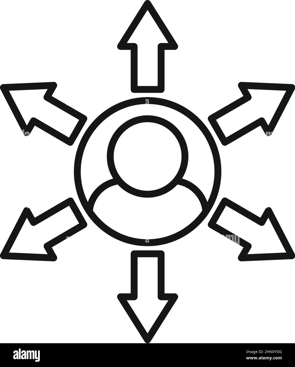 Manager person icon outline vector. Work team Stock Vector Image & Art ...