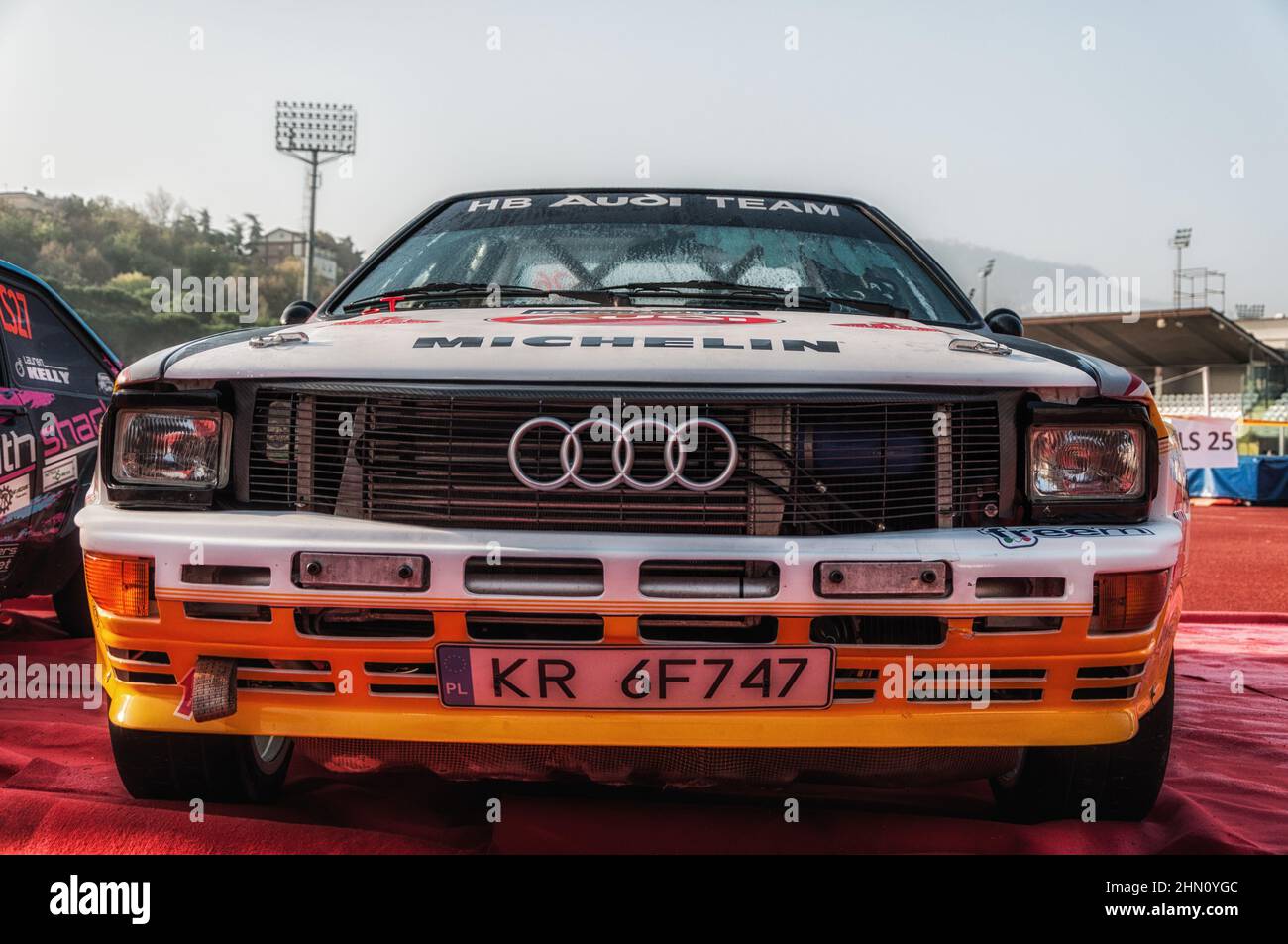 AUDI SPORT QUATTRO S1 in old racing car rally THE LEGEND 2017 in San ...