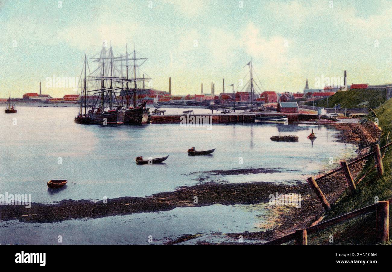Late 19th century view of the Carr Rock, Spittal, Berwick upon Tweed ...