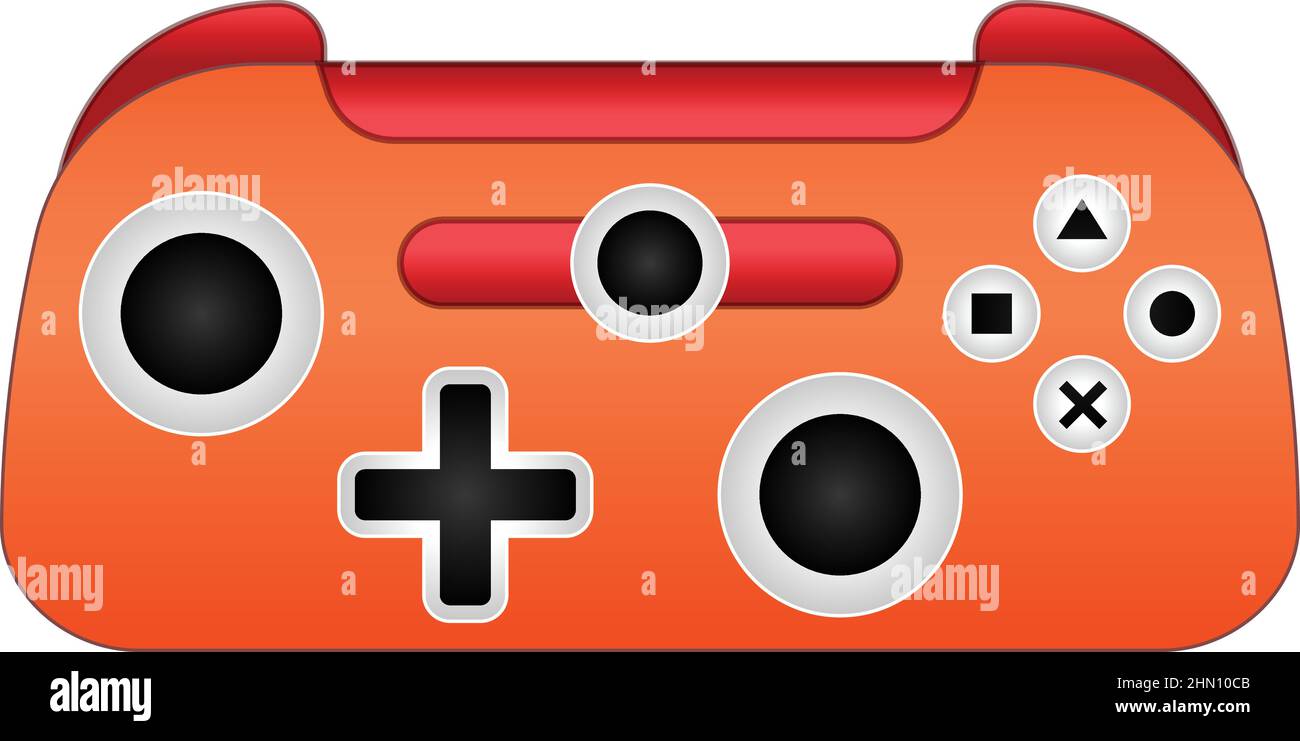 Orange joystick icon cartoon vector. Gamepad computer Stock Vector ...