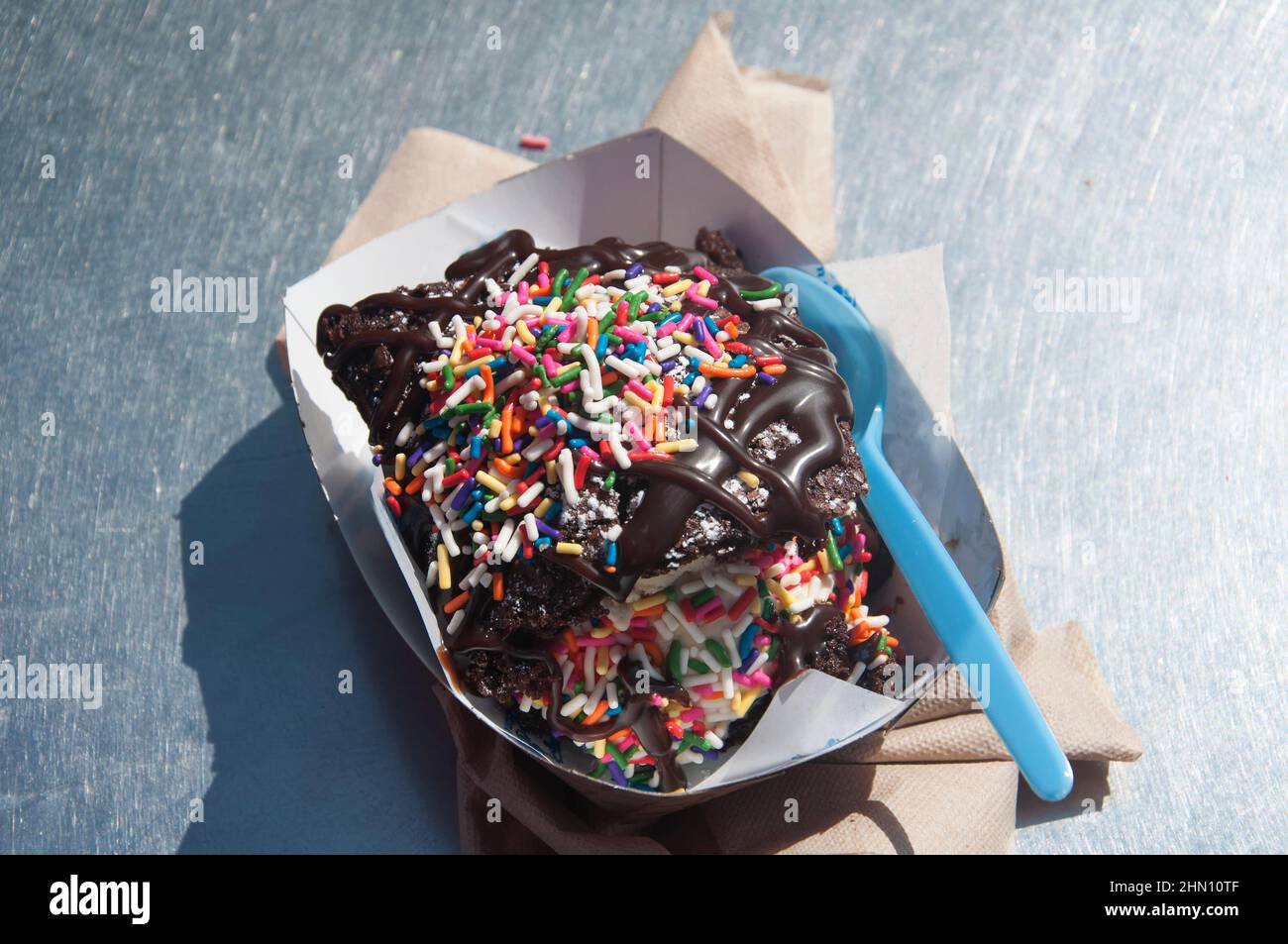 Fudge Sundae With Sprinkles And
