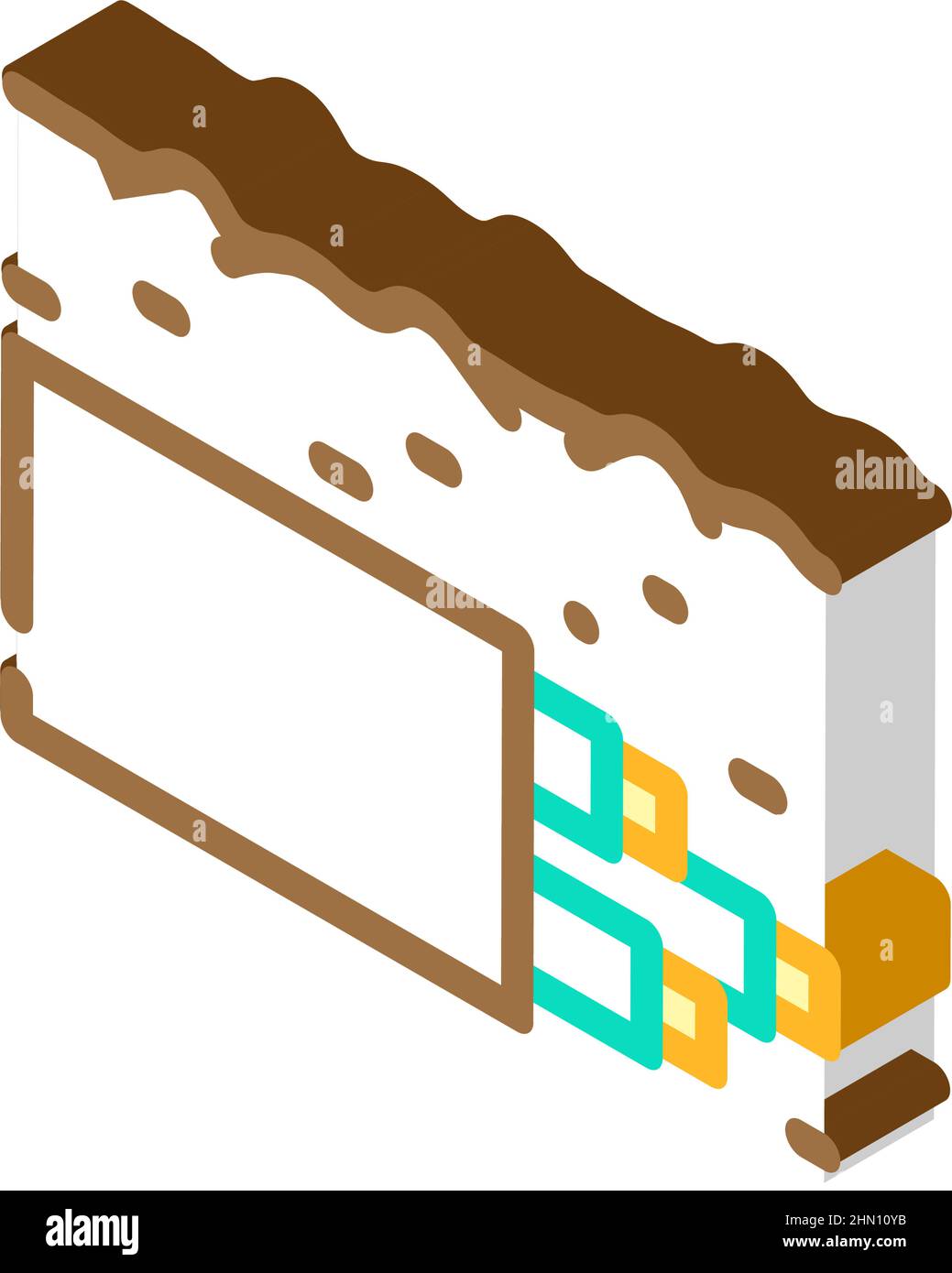 underground cable isometric icon vector illustration Stock Vector Image ...