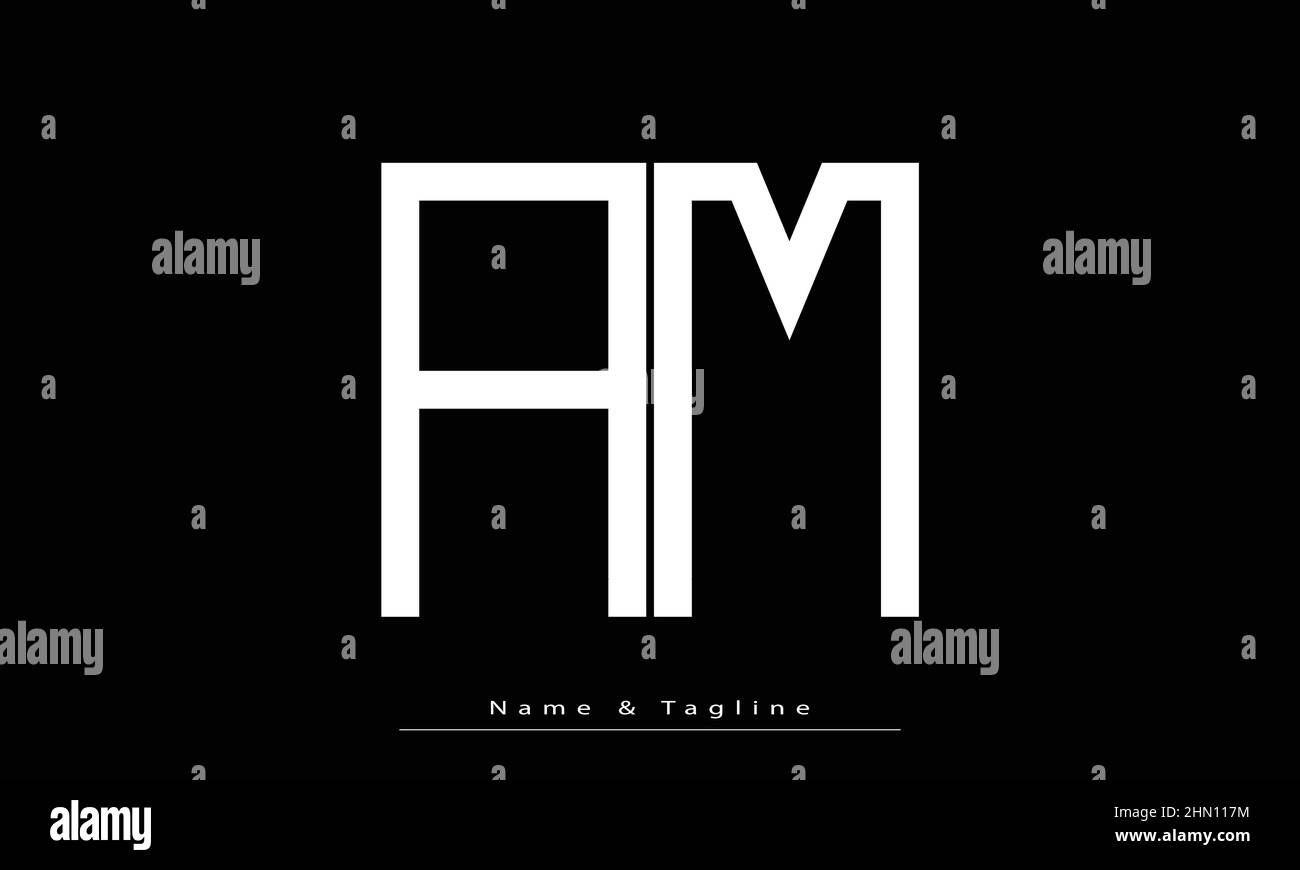 Alphabet letters Initials Monogram logo AM, MA Stock Vector Image & Art ...