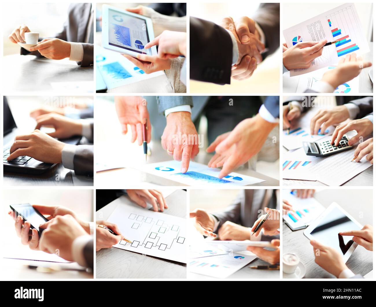 Collage business team work Cut Out Stock Images & Pictures - Alamy