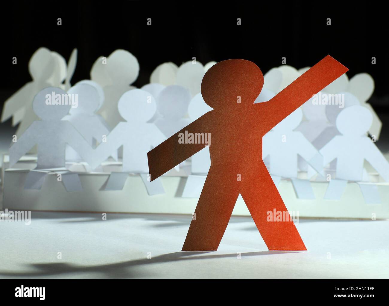 Done out of the paper people Stock Photo - Alamy