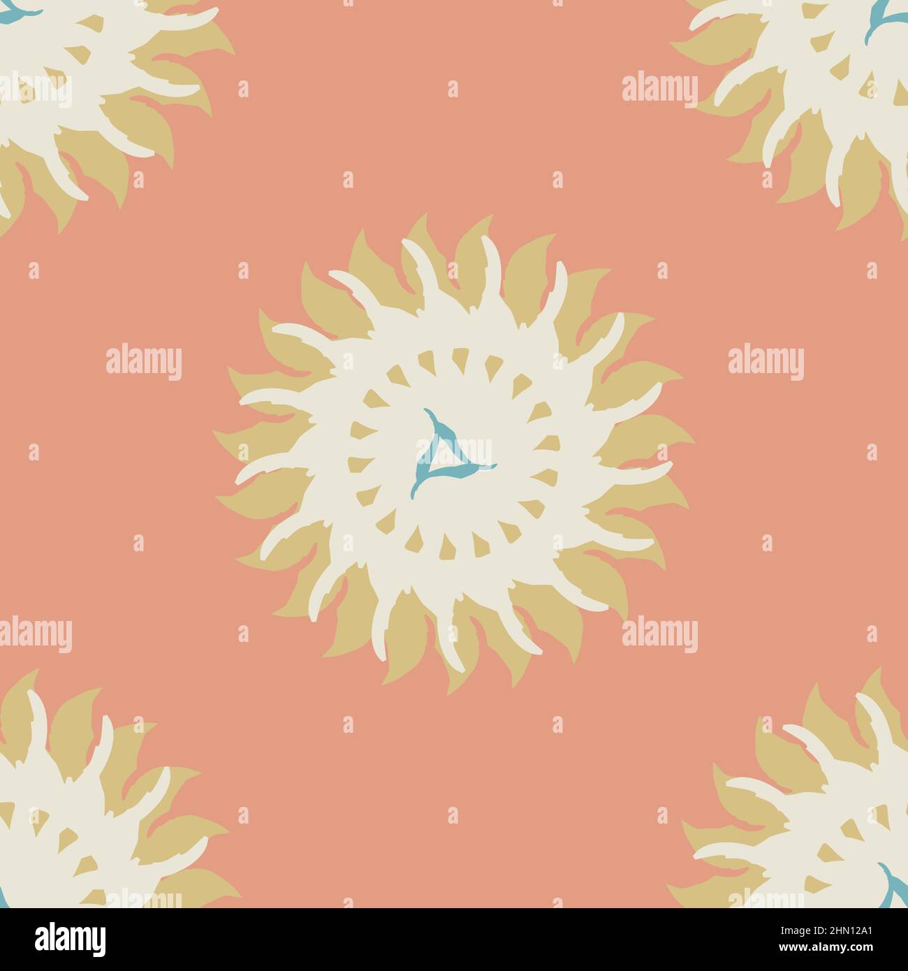 Gender neutral sunshine seamless vector background. Simple whimsical ...