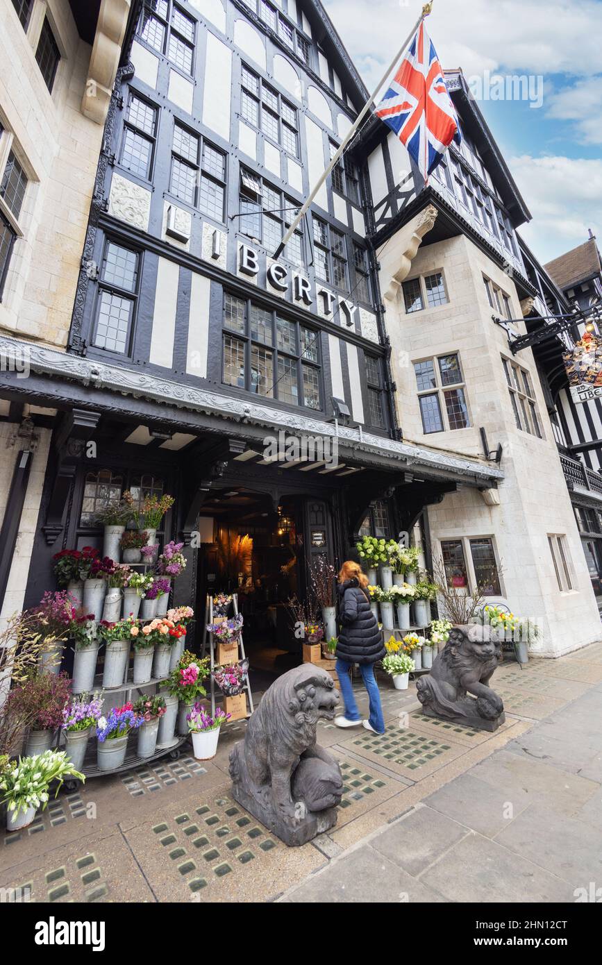 Liberty Store London UK; the main entrance to Libertys department store ...