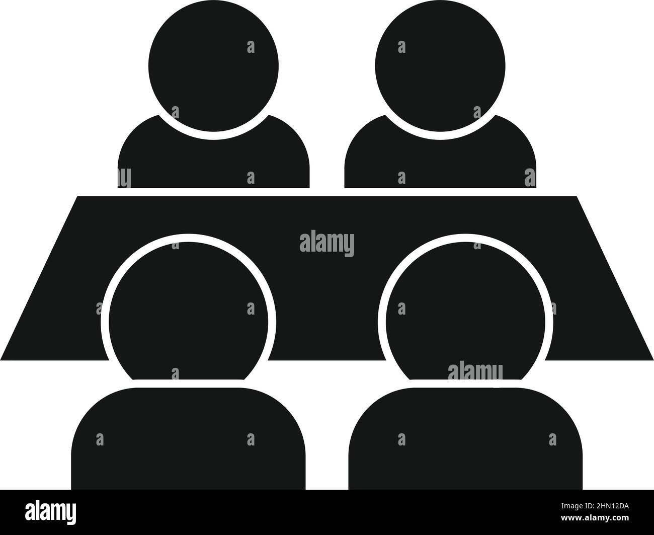 Table discussion icon simple vector. People talk Stock Vector Image ...
