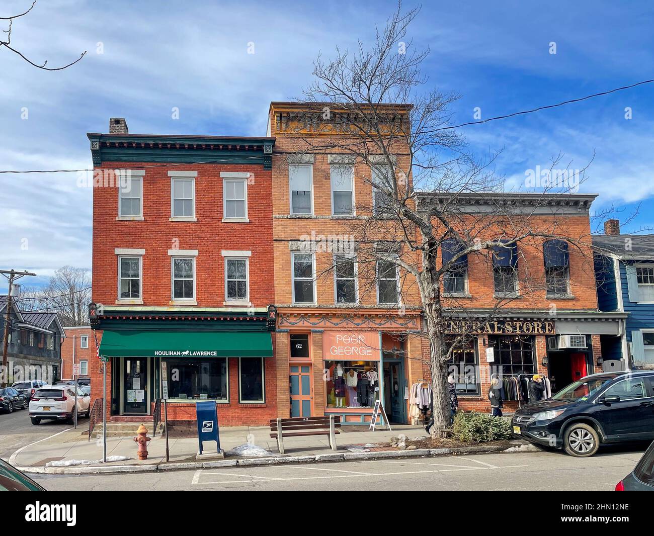 Cold Spring, NY - USA - Feb 10, 2022 Vertical view of the the historic ...